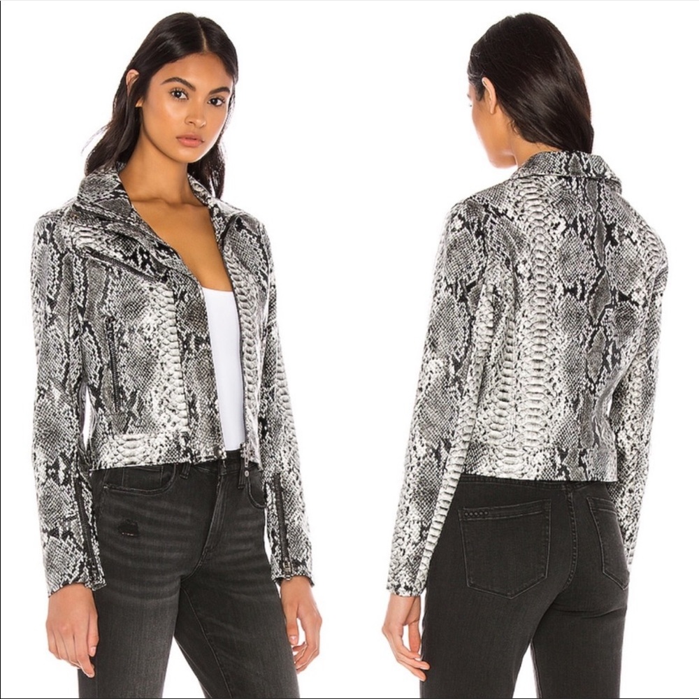 Blanknyc Faux Snakeskin Leather Jacket - Gem